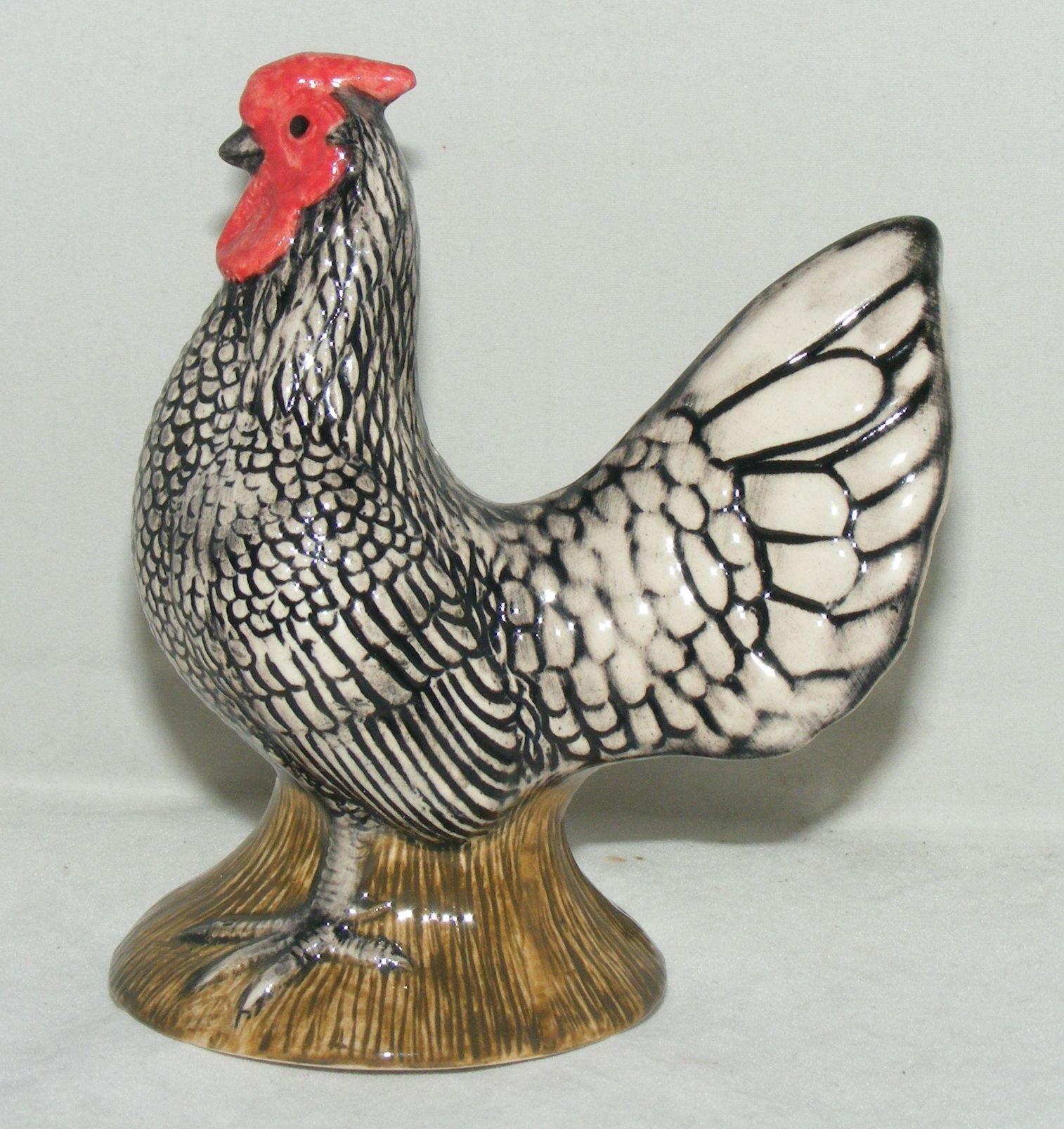 Quail Ceramics Animal Figure Silver Sebright Cockerel 807