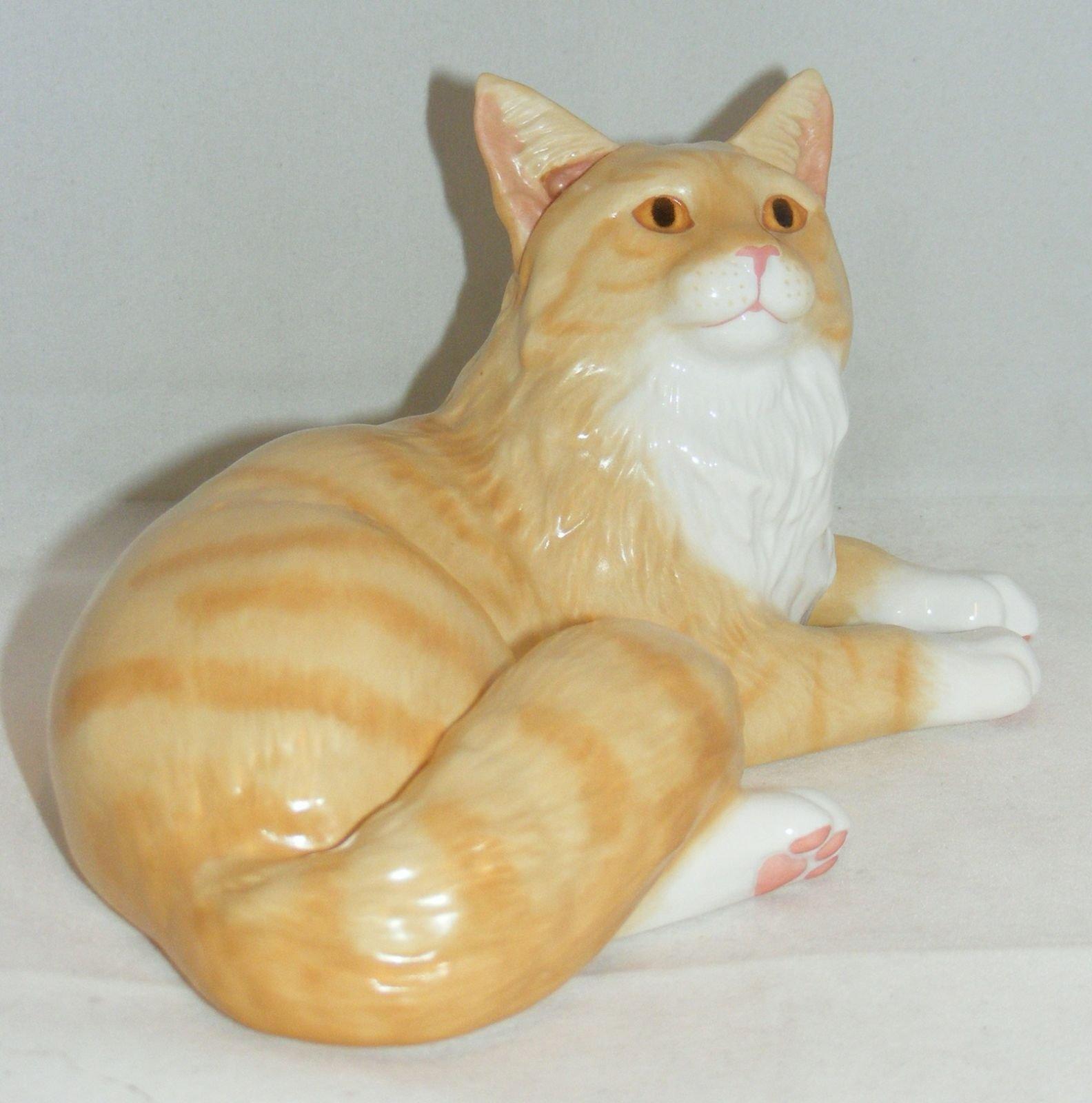 John Beswick Connoisseur Collection Maine Coon Cat Red Shaded Tabby JBCOC4