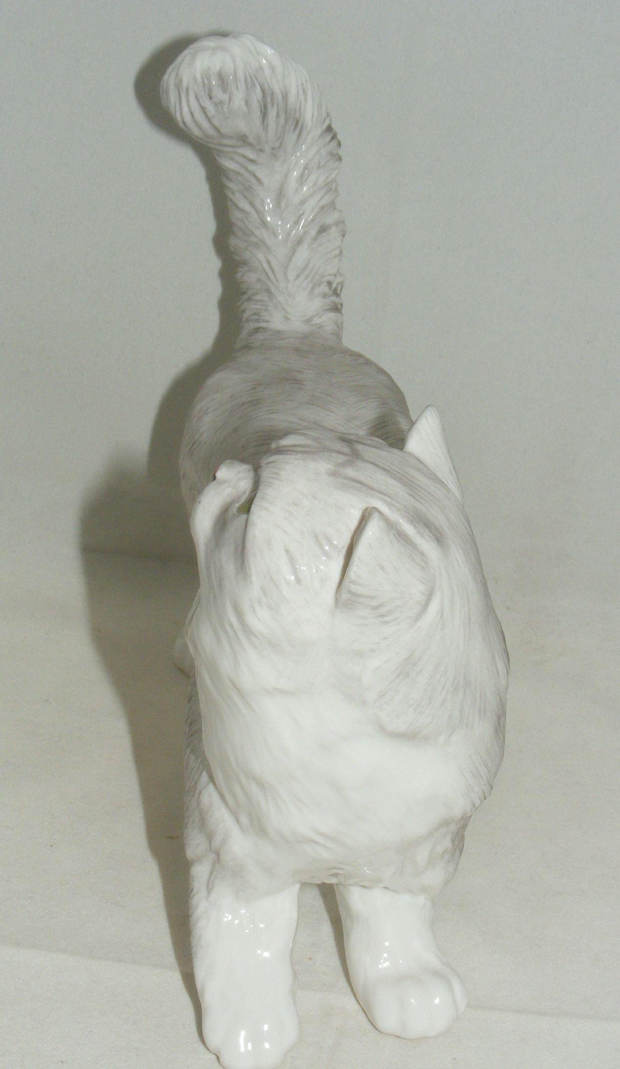 John Beswick Connoisseur Collection Persian Cat Shaded Silver JBCOC6