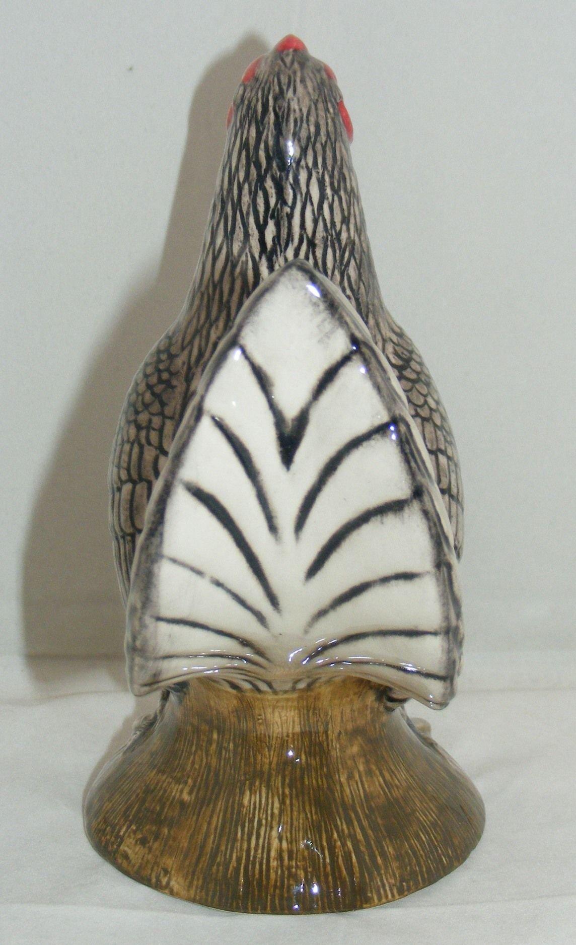 Quail Ceramics Silver Sebright Chicken Money Box 825