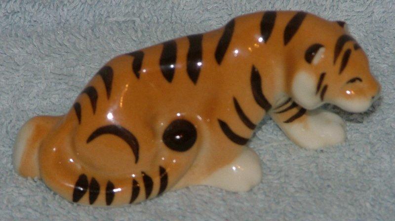 Lomonosov Russian Porcelain Animal Figure Tiger Cub Prowling