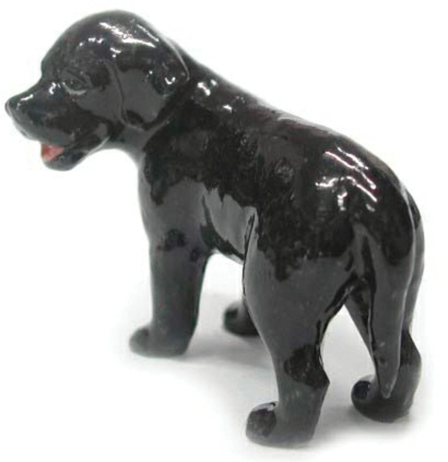 Northern Rose Miniature Porcelain Animal Figure Black Labrador Puppy R117