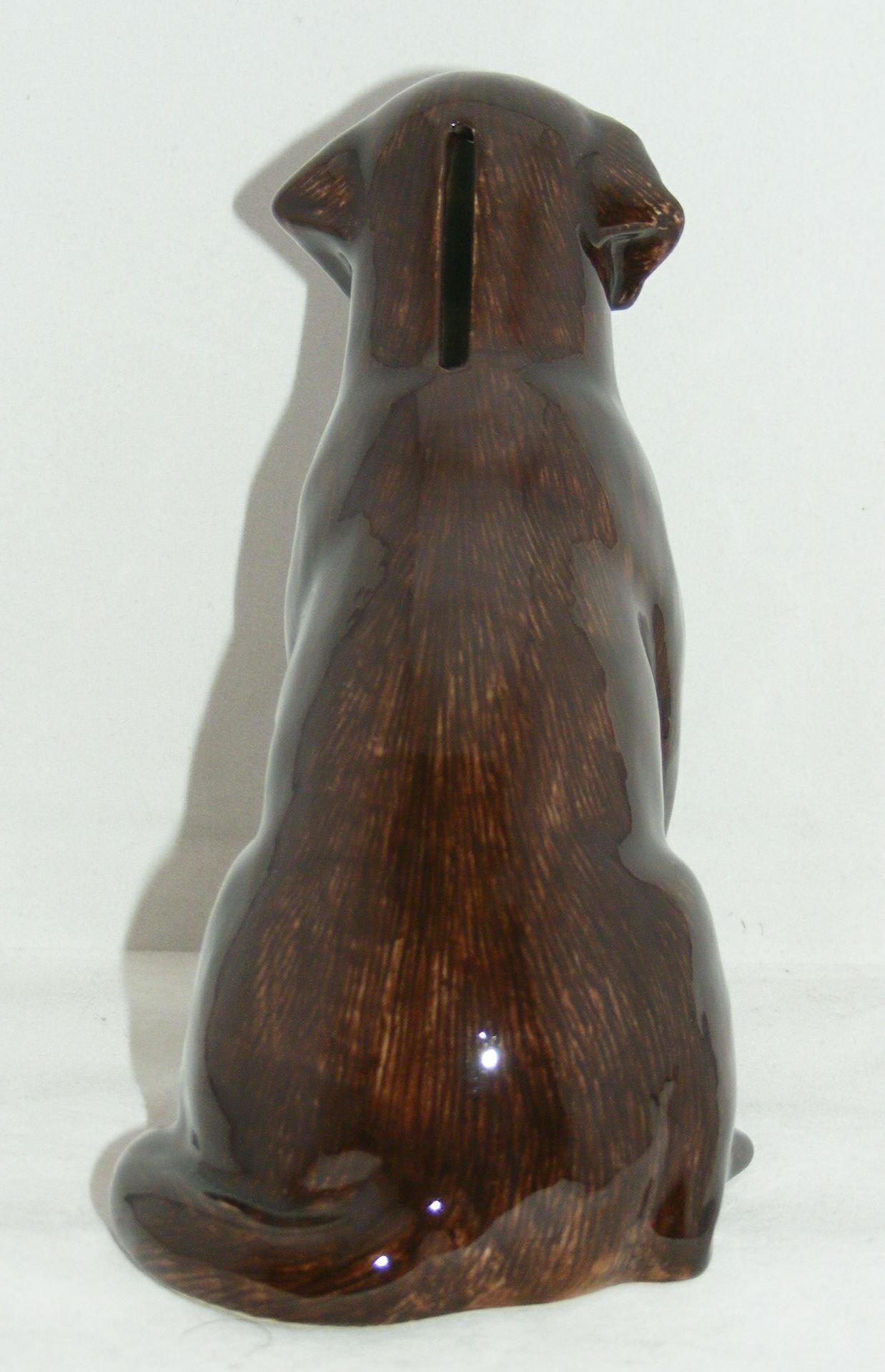 Quail Ceramics Labrador Money Box Chocolate 661