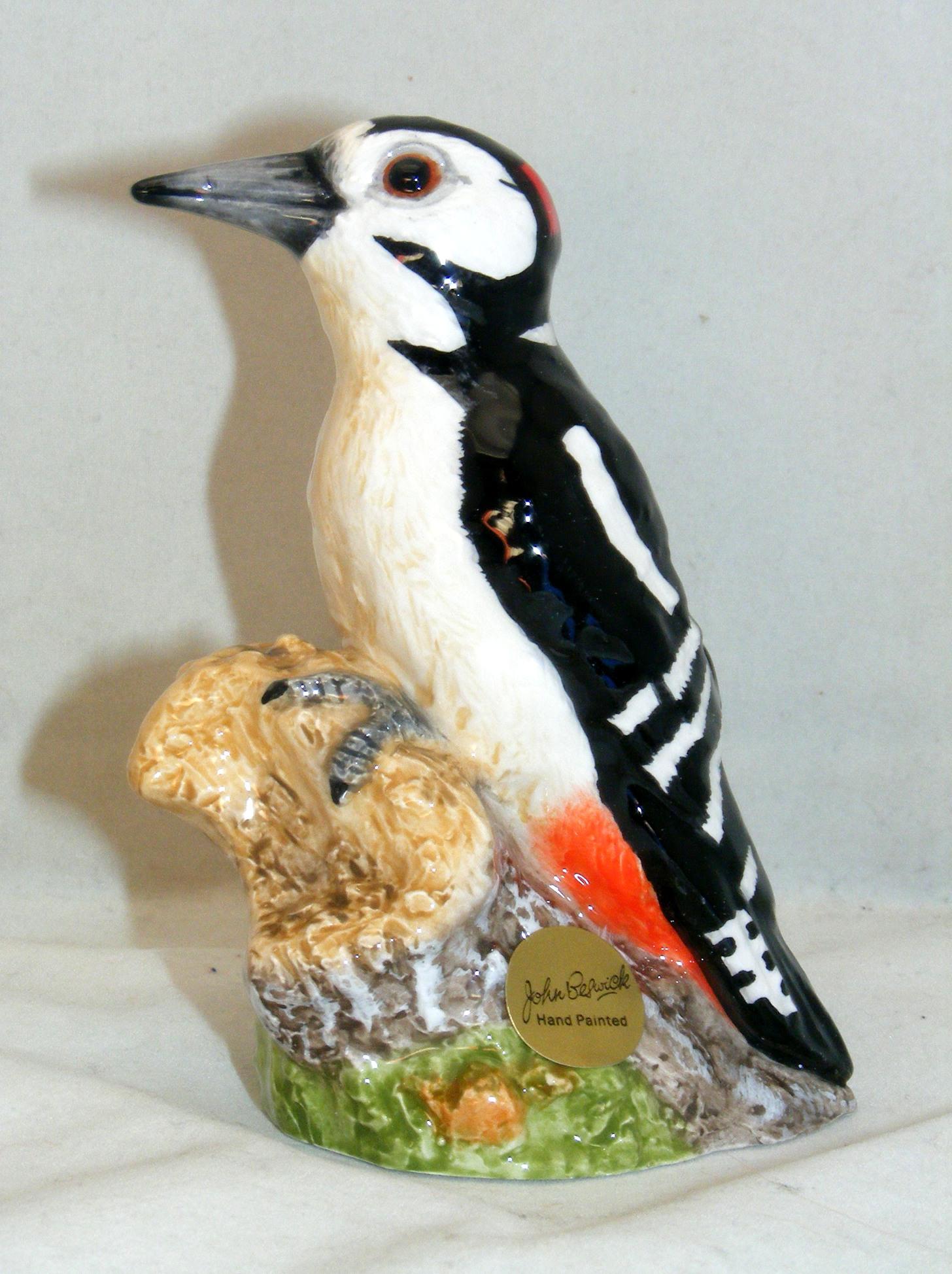 John Beswick Bird Figure Great Spotted Woodpecker JBB28
