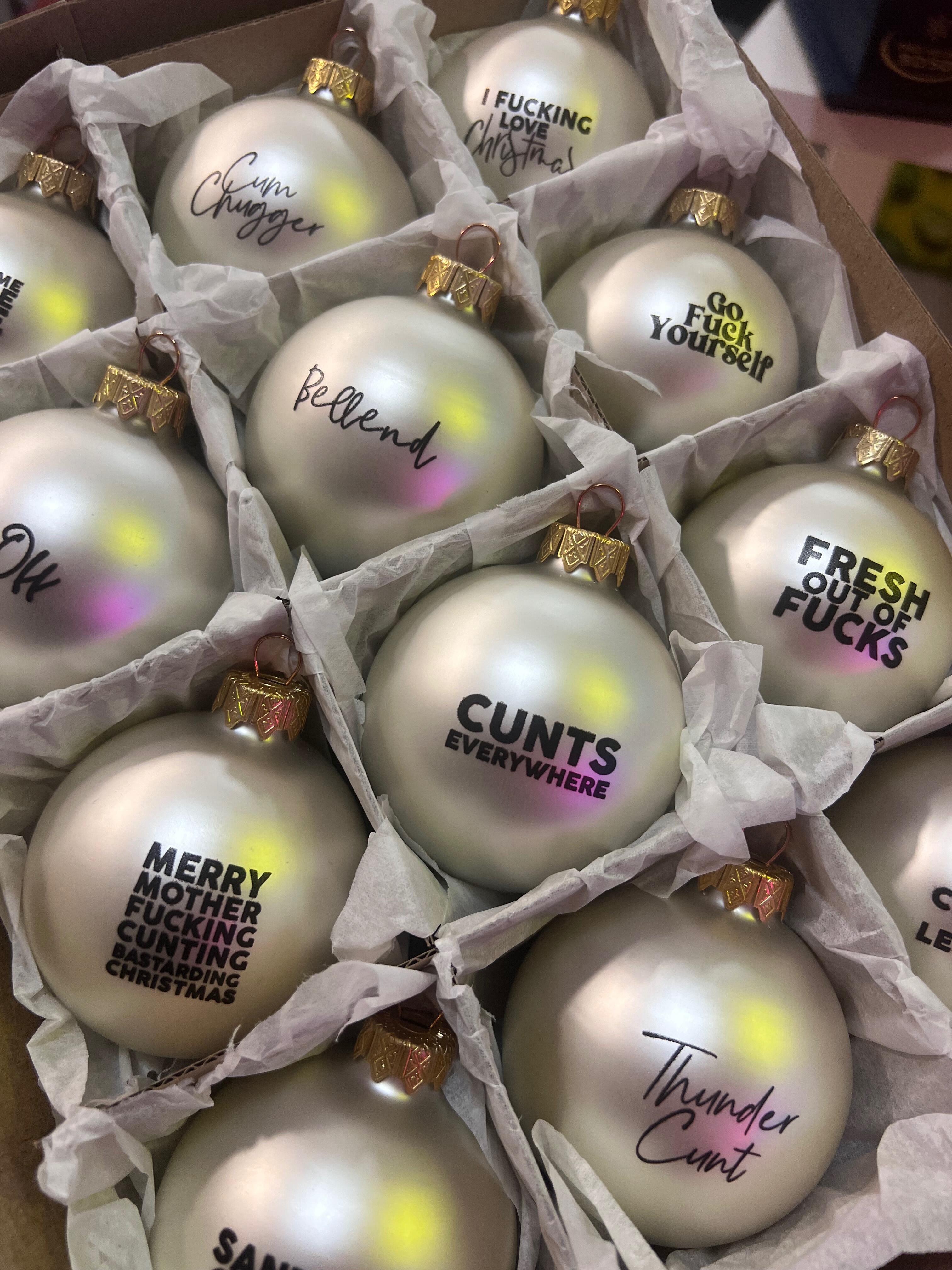FUNNY BAUBLE | RUDE BAUBLE | SWEARY BAUBLE | BANTER CARDS | BANTER BAUBLES