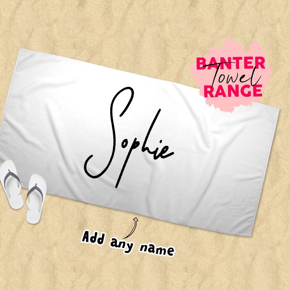 Funny Beach Towel | Custom Beach Towel | Banter Towels | Funny Wash Cloth