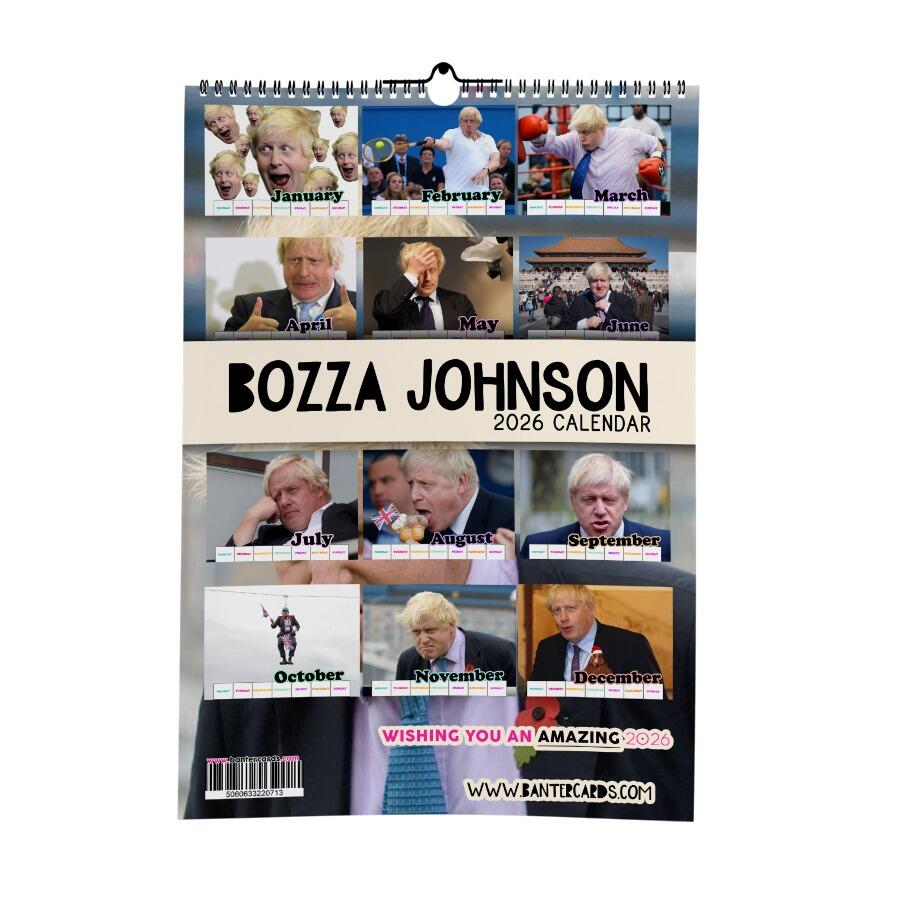 BORIS JOHNSON 2026 CALENDAR | FUNNY CALENDAR | BANTER CARDS | FUNNY ...