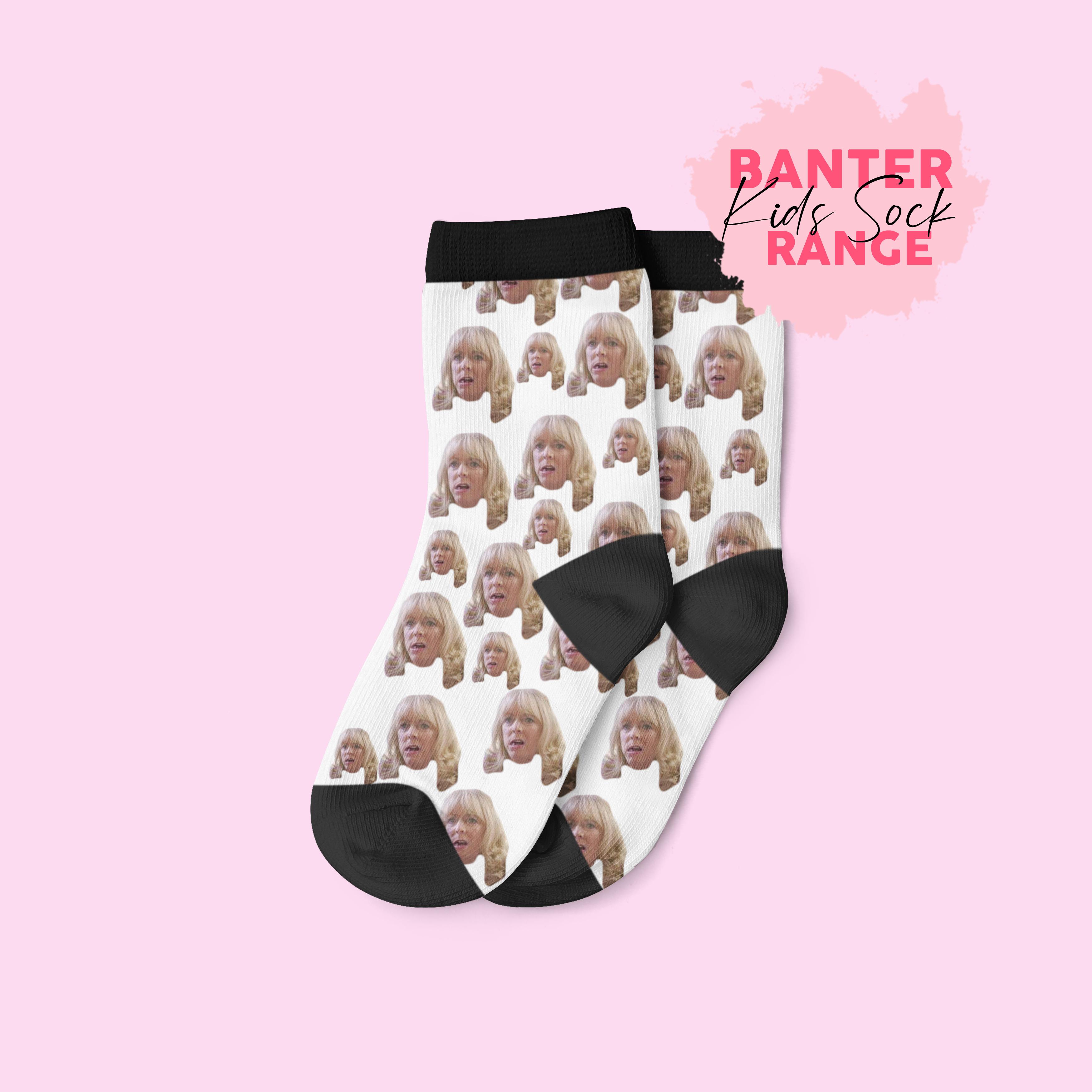 PAM FACE | FUNNY SOCKS | KIDS SOCKS | BANTER CARDS SOCKS