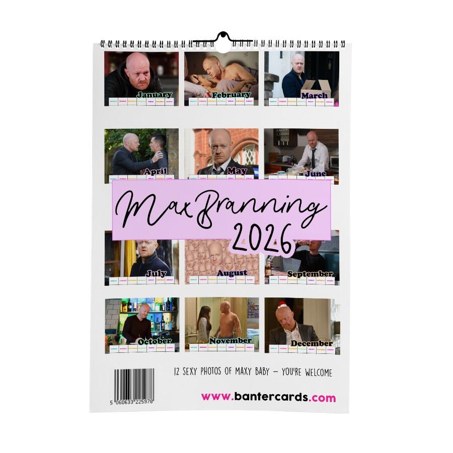 MAX BRANNING CALENDAR | FUNNY CALENDAR | RUDE CALENDAR | 2026 CALENDAR ...