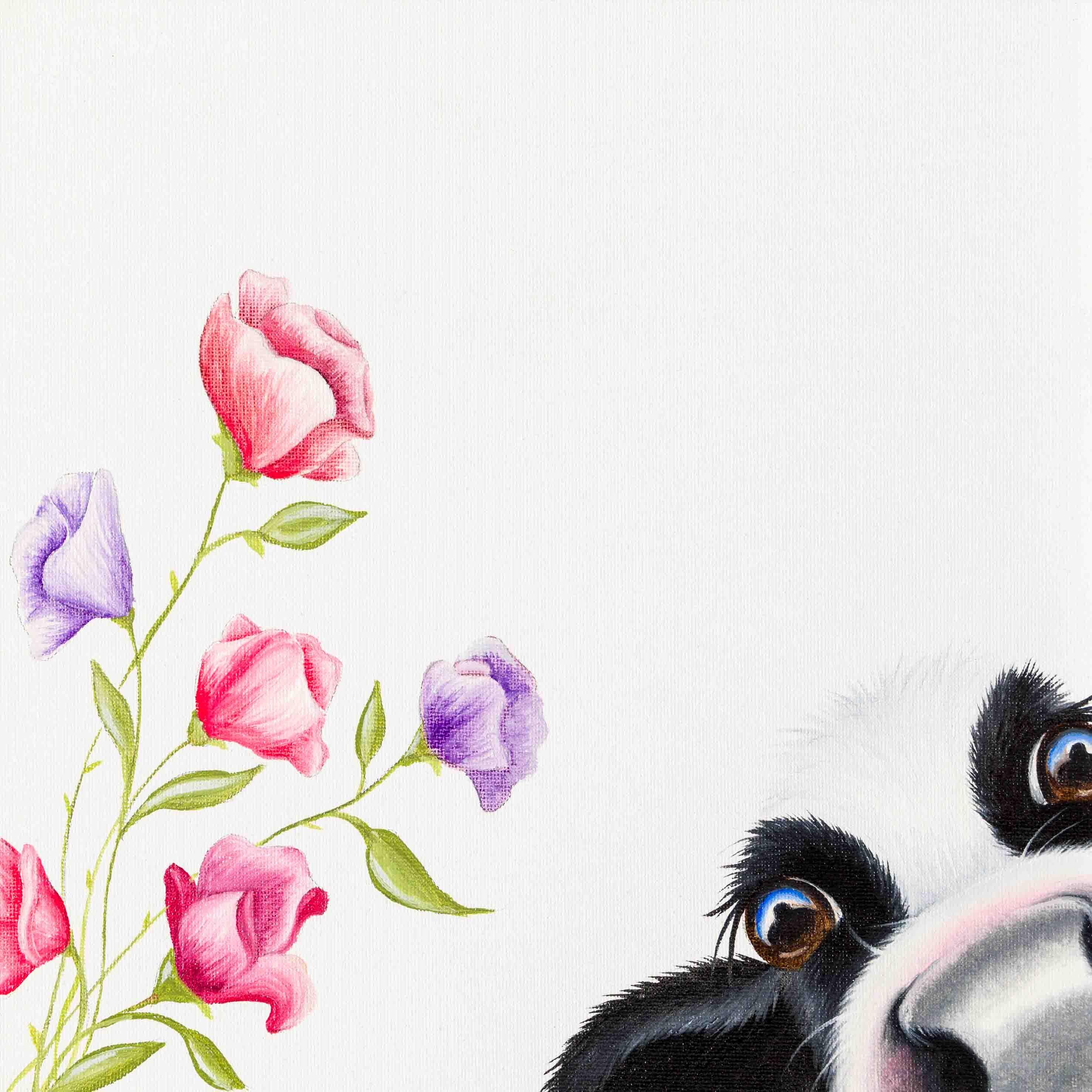 Print | 'Sweet Pea Moo' | Signed & Mounted
