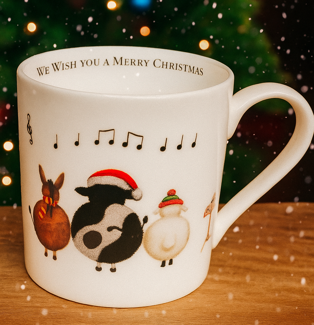 Large Mug | 'We Wish you a Merry Christmas' | UK Fine Bone China