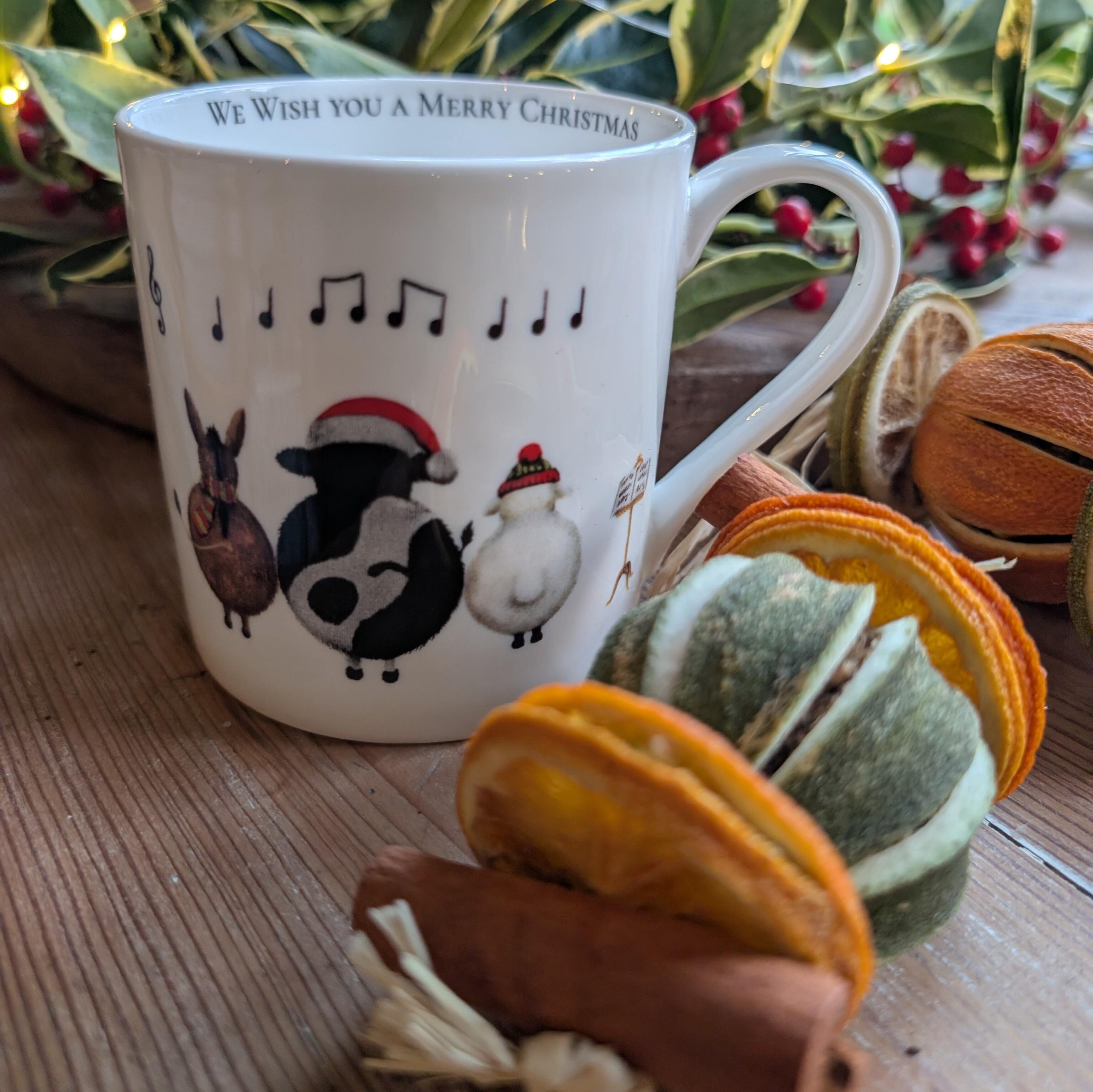 Large Mug | 'We Wish you a Merry Christmas' | UK Fine Bone China