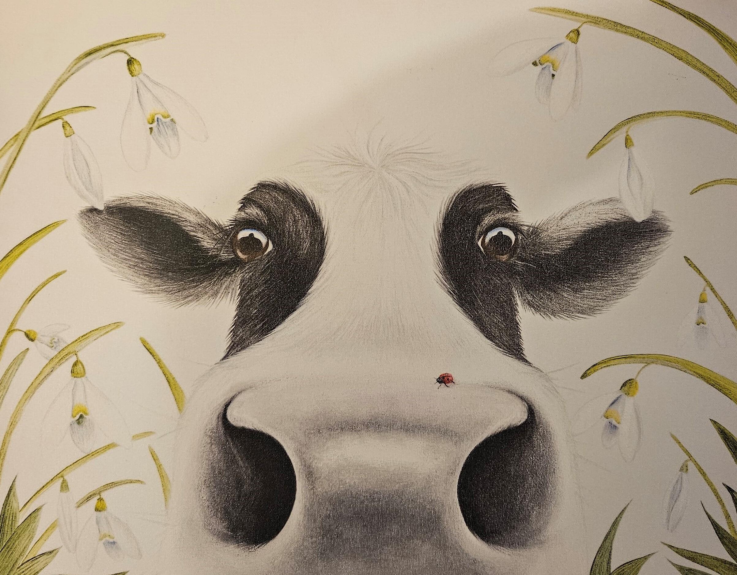 Snowdrop Moo | Canvas print