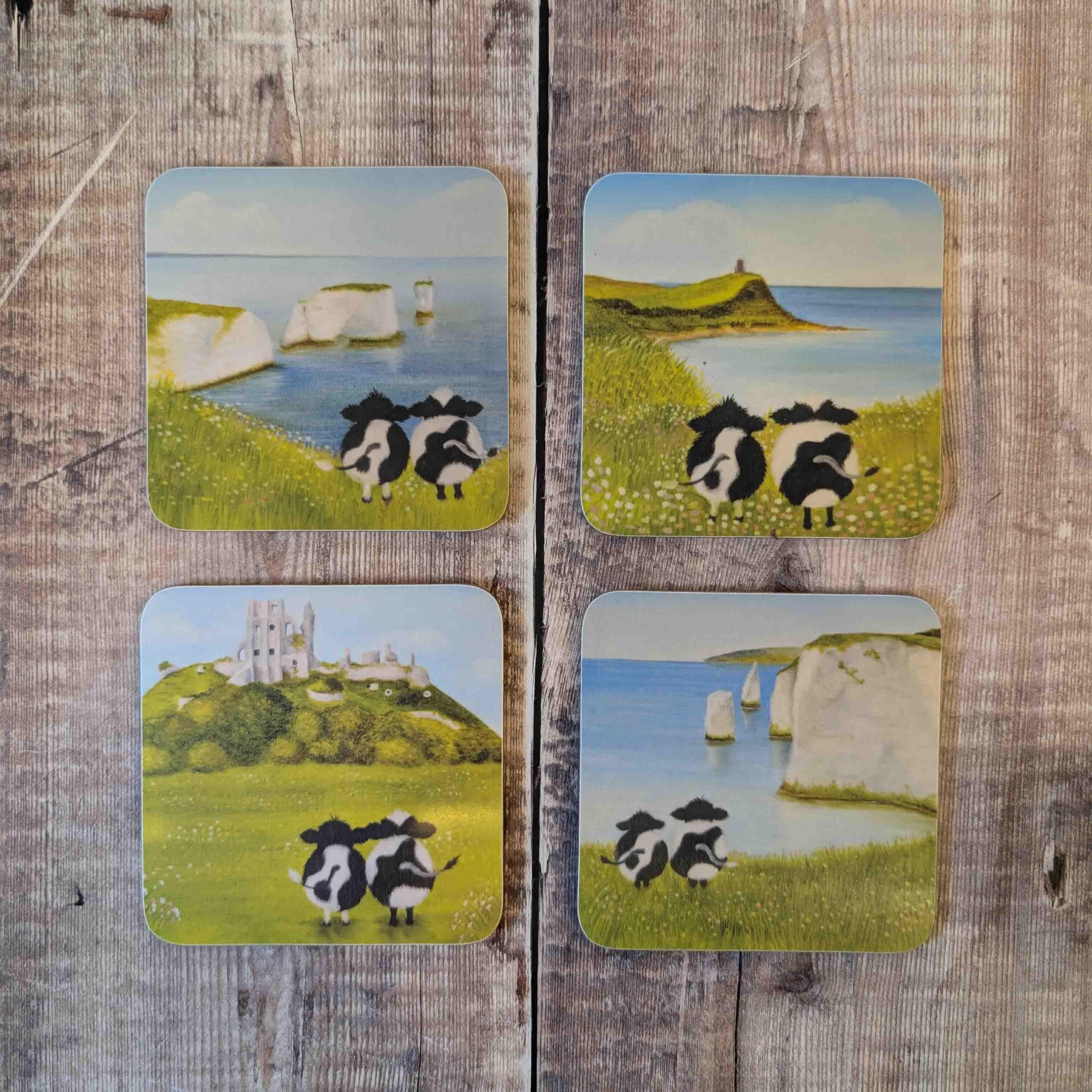 Mini Moos | Single Coasters & Coaster Sets | Features the Purbeck Mini ...