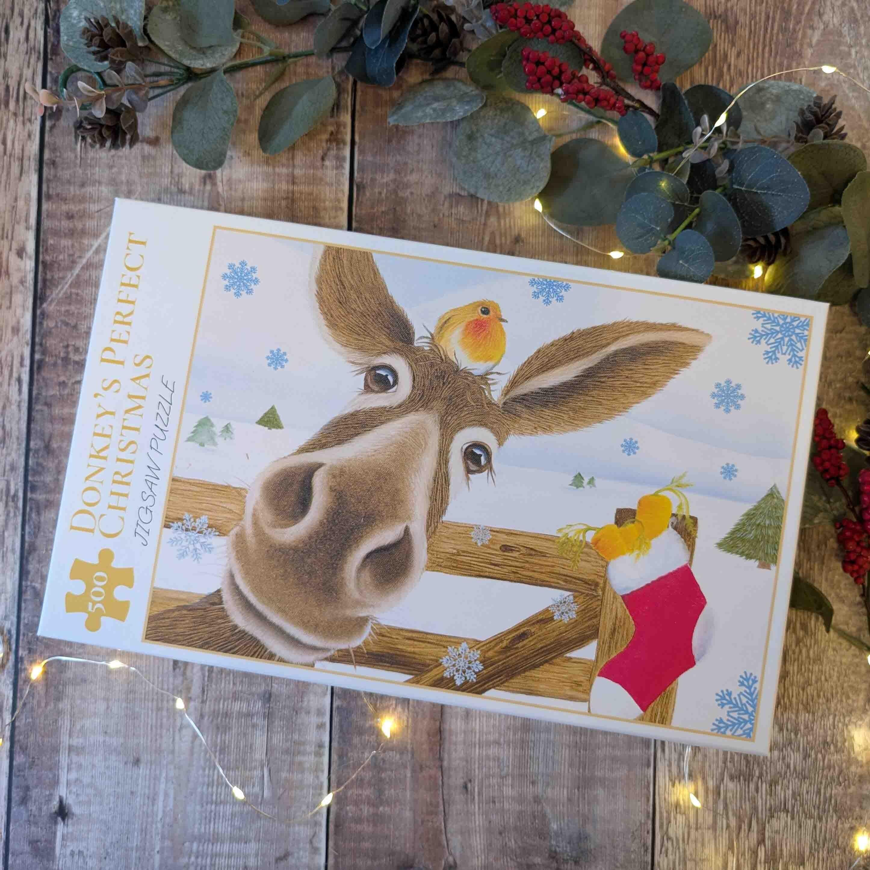 500 Piece Jigsaw | ‘Donkey's Perfect Christmas' | Family Fun Puzzle