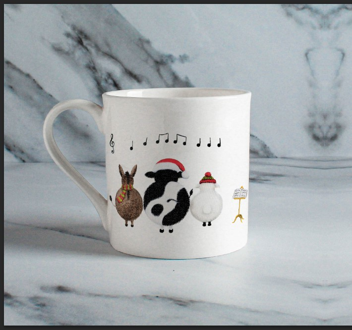 Large Mug | 'We Wish you a Merry Christmas' | UK Fine Bone China