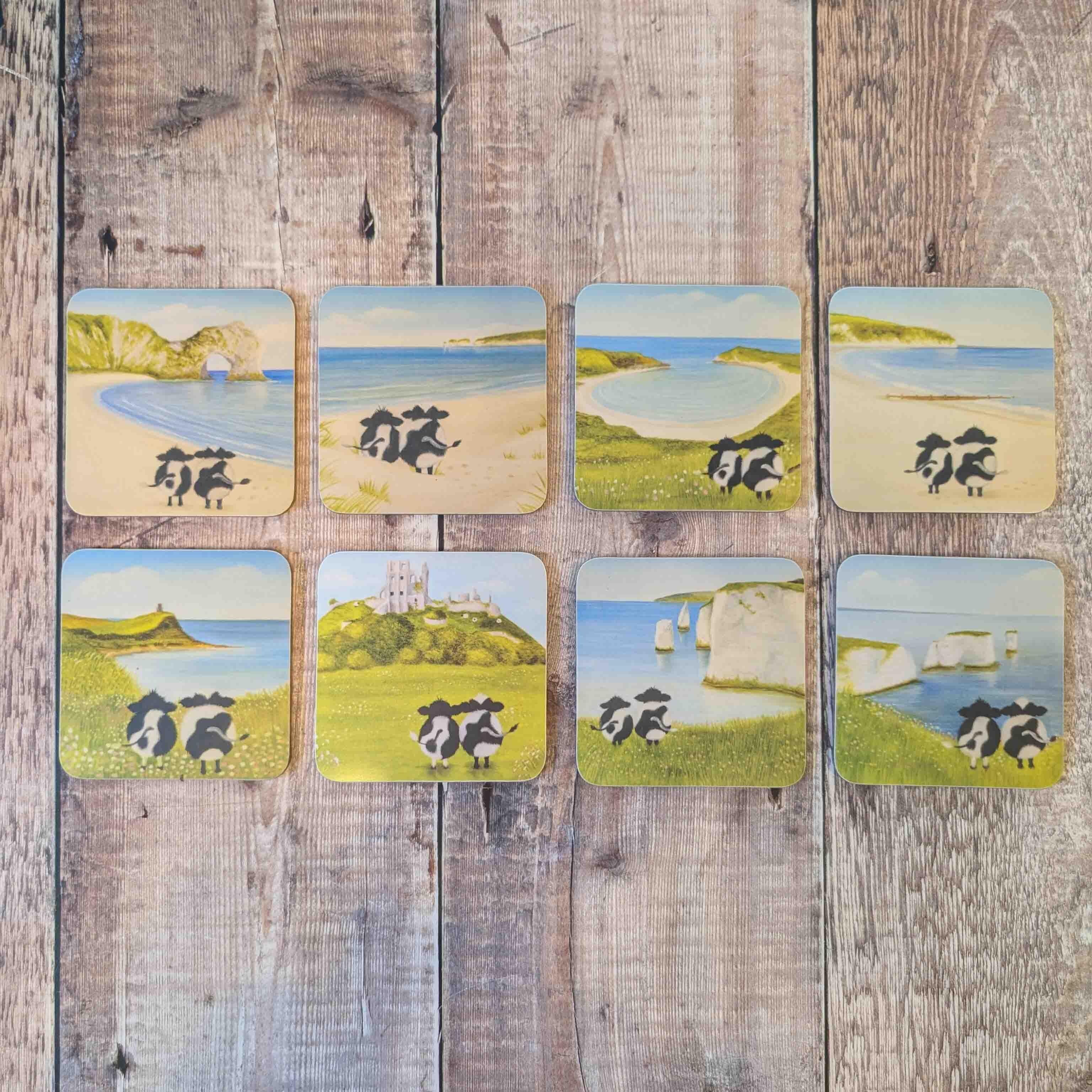 Mini Moos | Single Coasters & Coaster Sets | Features the Purbeck Mini ...