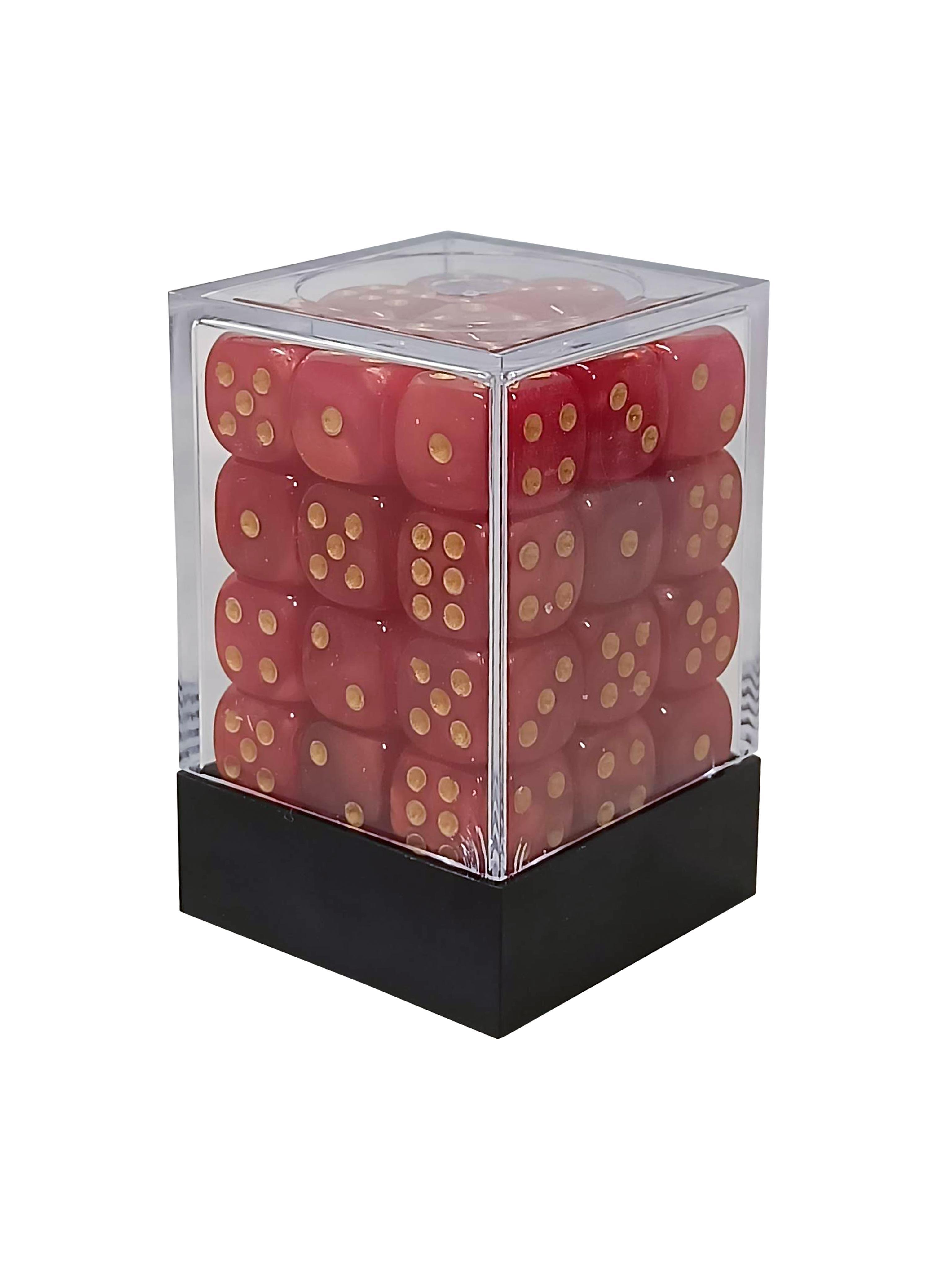 12MM d6 TOXIC DICE set - PINK/BLACK (x36)