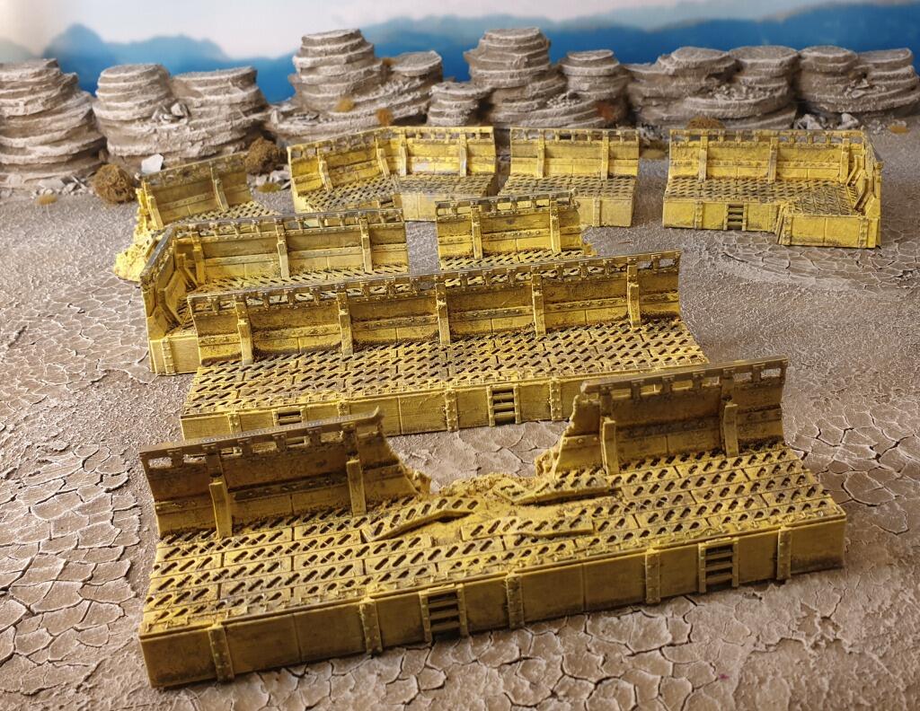 Modular Sci-Fi Barricade / Defence Trenchline