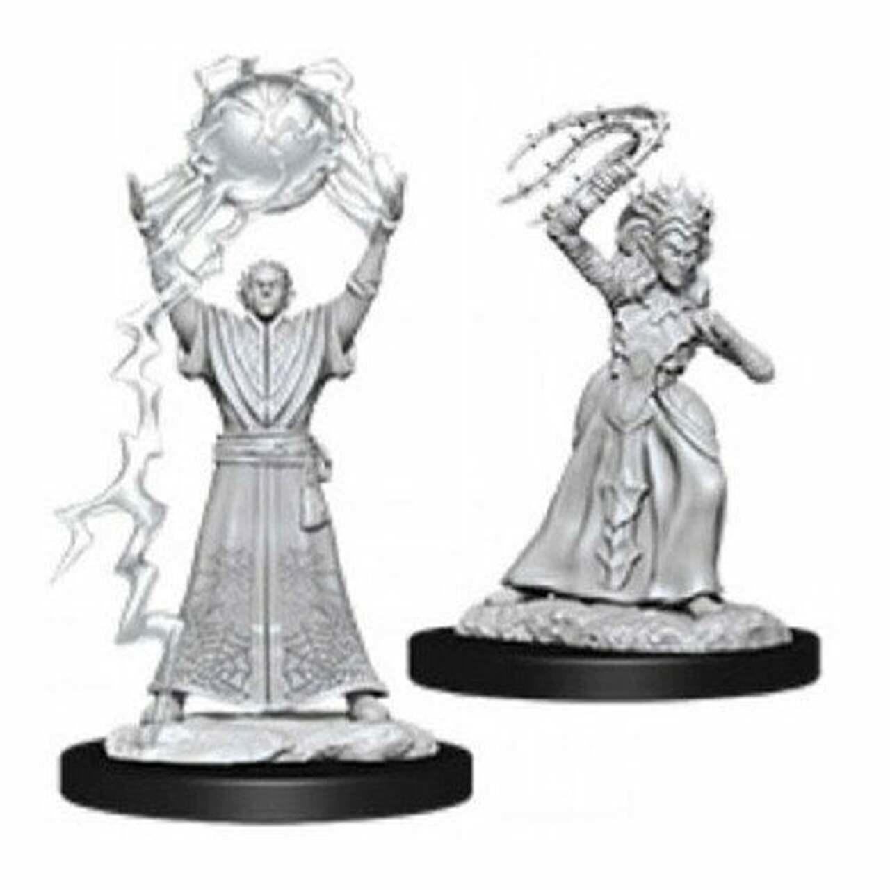D&D Nolzur's Marvelous Unpainted Miniatures : Drow Mage & Drow Priestess