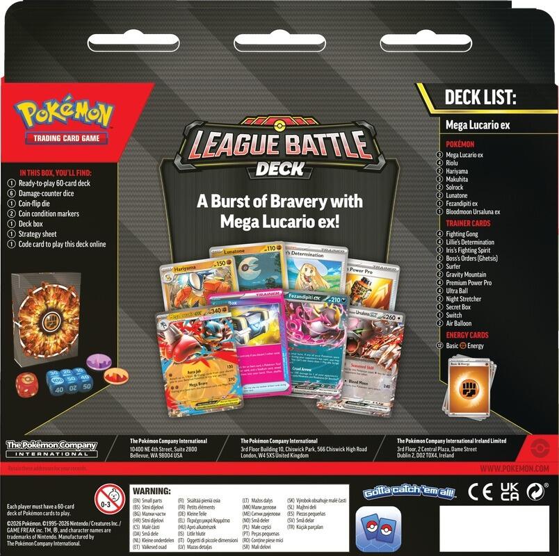 Pokémon TCG: Mega Lucario ex League Battle Deck — Gifts for Geeks