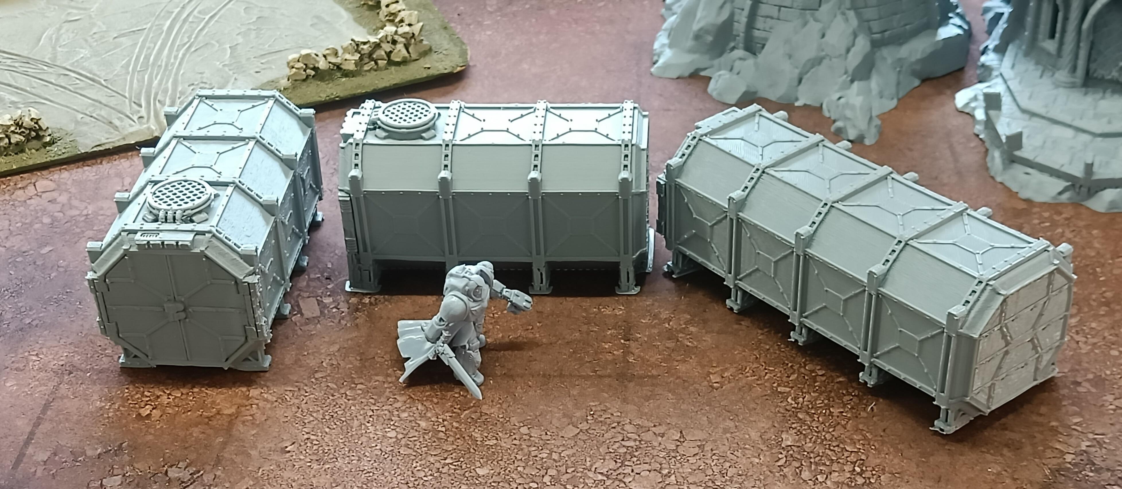 Shipping Containers x 3 Plastic Scenery Kit