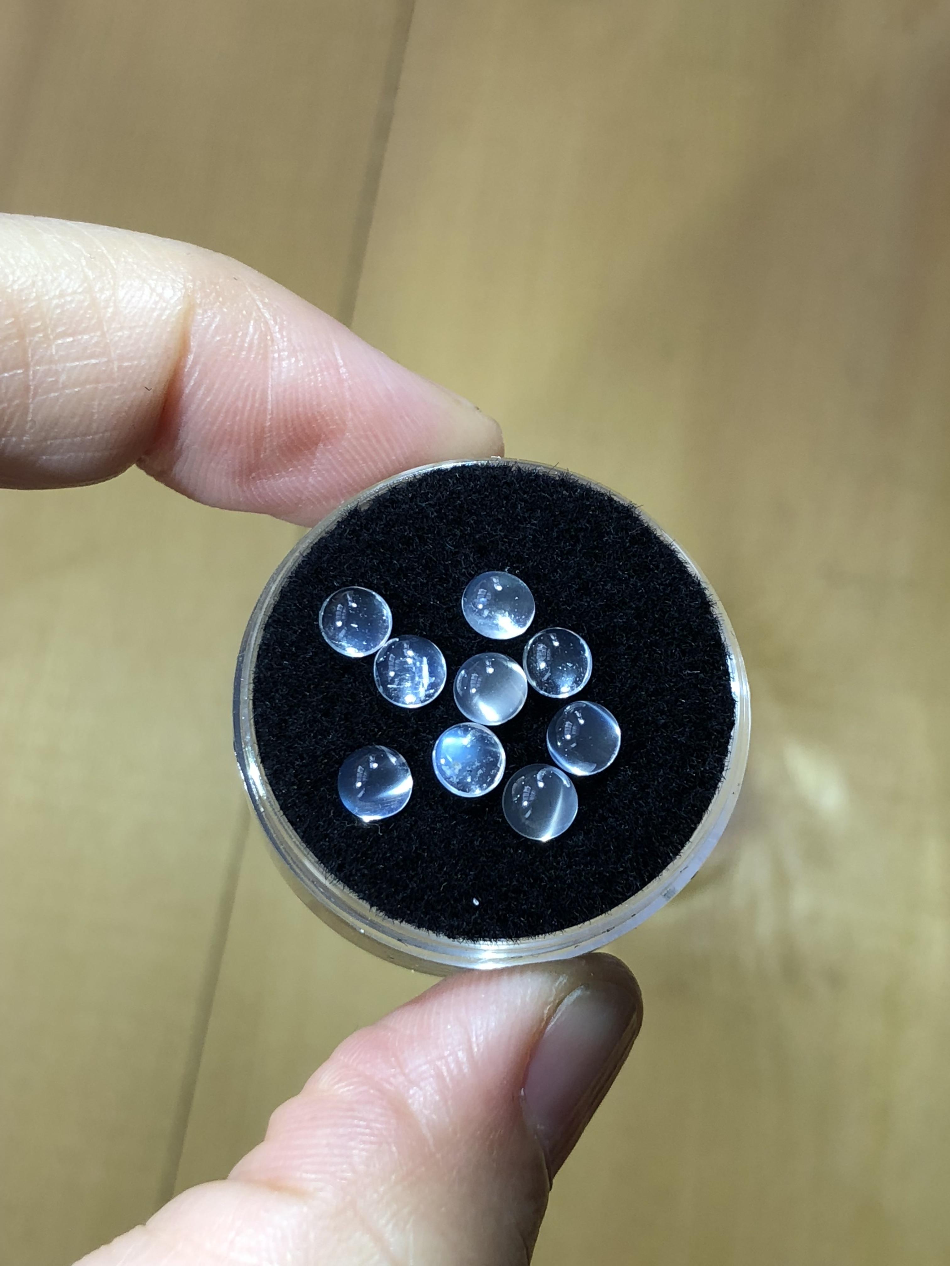 Moonstone Cabochon Round Cut 3 - 4 mm approx.