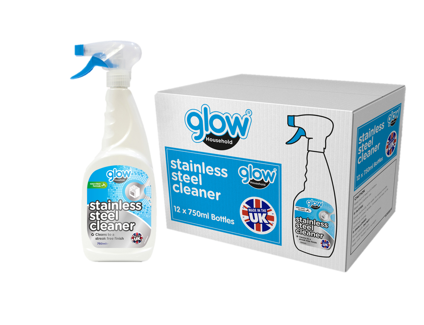 Glow Stainless Steel Cleaner 750ml CASE(12 X UNITS)