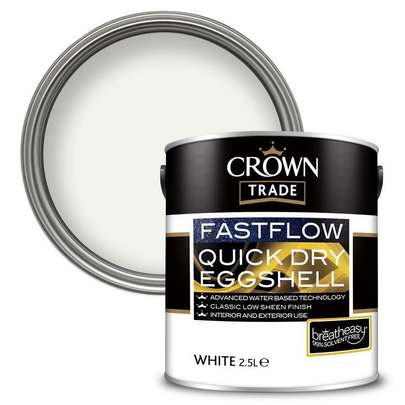Crown Trade Fastflow Quick Dry Eggshell White