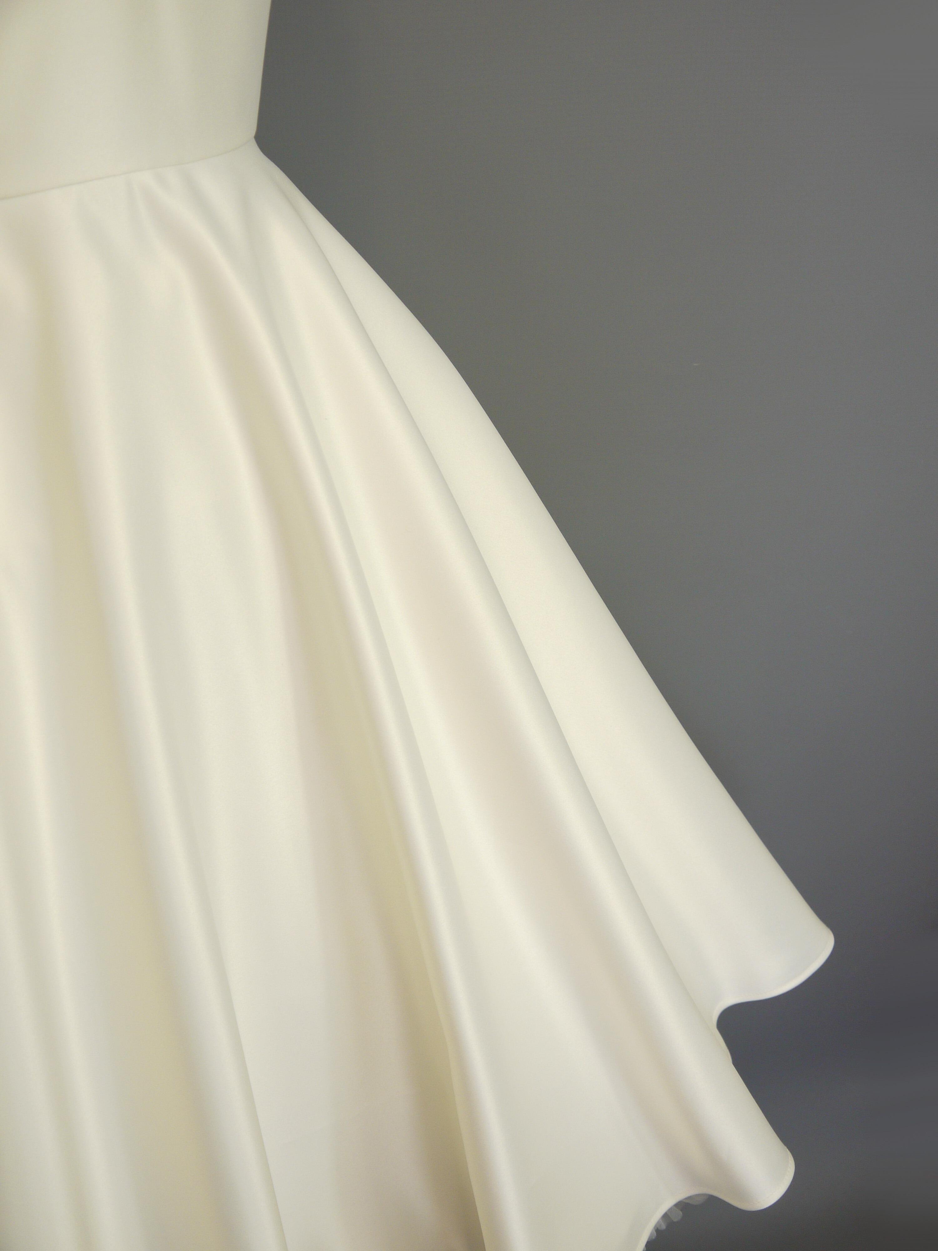 Size UK 14 - Ruby Wedding Dress in Warm Ivory Duchess Satin