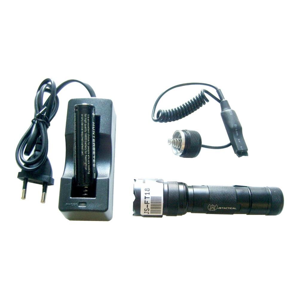 JS TACTICAL RECHARGEABLE 200LUMENS TACTICAL LIGHT