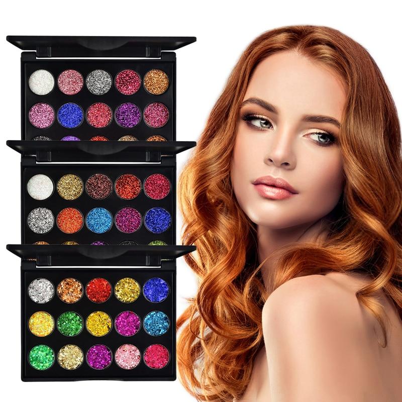 15 Colors Teayason sequins pearl eyeshadow Palette pearl diamond eyeshadow