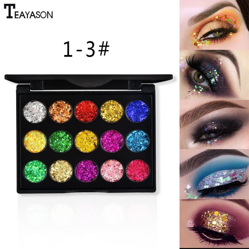 15 Colors Teayason sequins pearl eyeshadow Palette pearl diamond eyeshadow