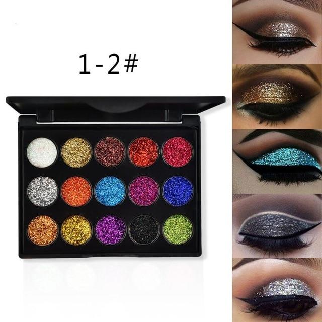 15 Colors Teayason sequins pearl eyeshadow Palette pearl diamond eyeshadow