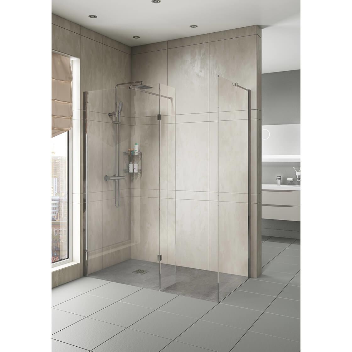 Jupiter 760mm Wet Room Shower Screen 8mm Glass Walk in Shower Panel