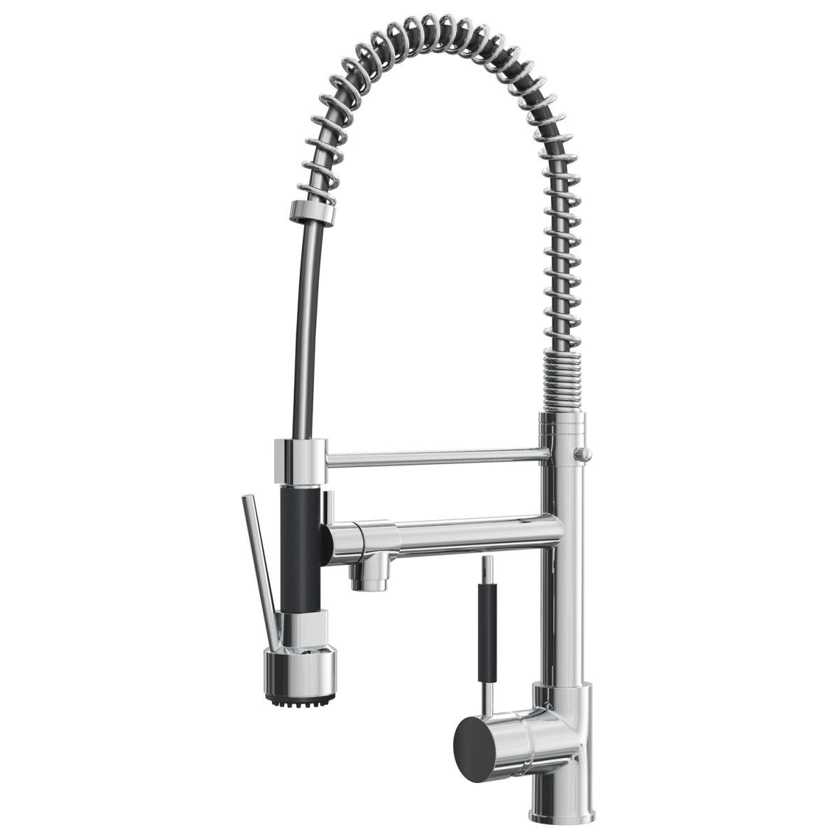 Jupiter Chrome Kitchen Flexible Spray Mixer Tap With Swivel Spout KTAP3