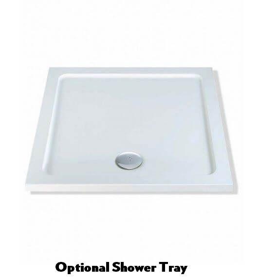 Jupiter 900mm x 900mm Square Polished Silver Pivot Shower Enclosure