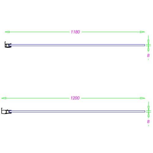 Jupiter 1200mm Wet Rooms Shower Screen Panel Silver