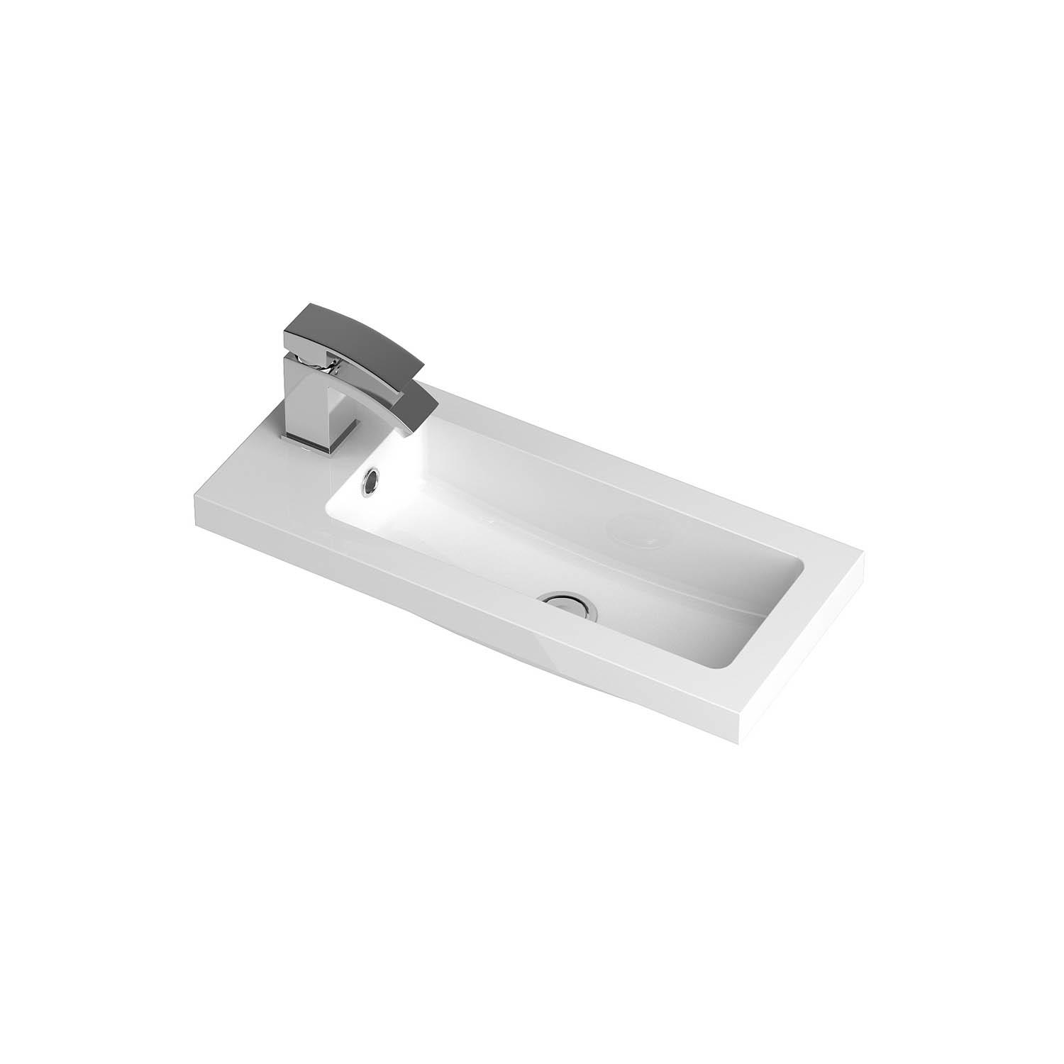 Hudson Reed Fusion Gloss White 600mm Vanity Unit & Basin - Compact ...