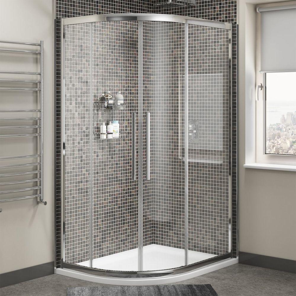 Jupiter 1000x800mm Offset Quadrant Sliding Door Enclosure With 8mm Easy ...