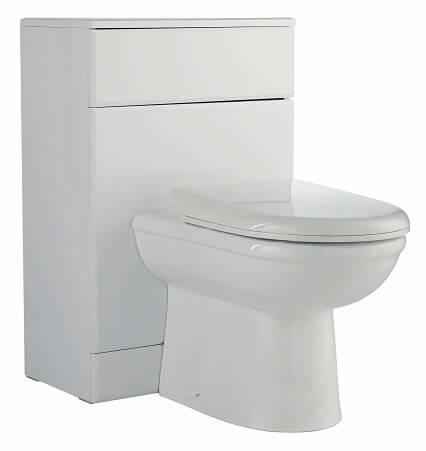 WC Units: 600mm x 300mm Classic Gloss White WC Unit VTY034 No Cistern ...