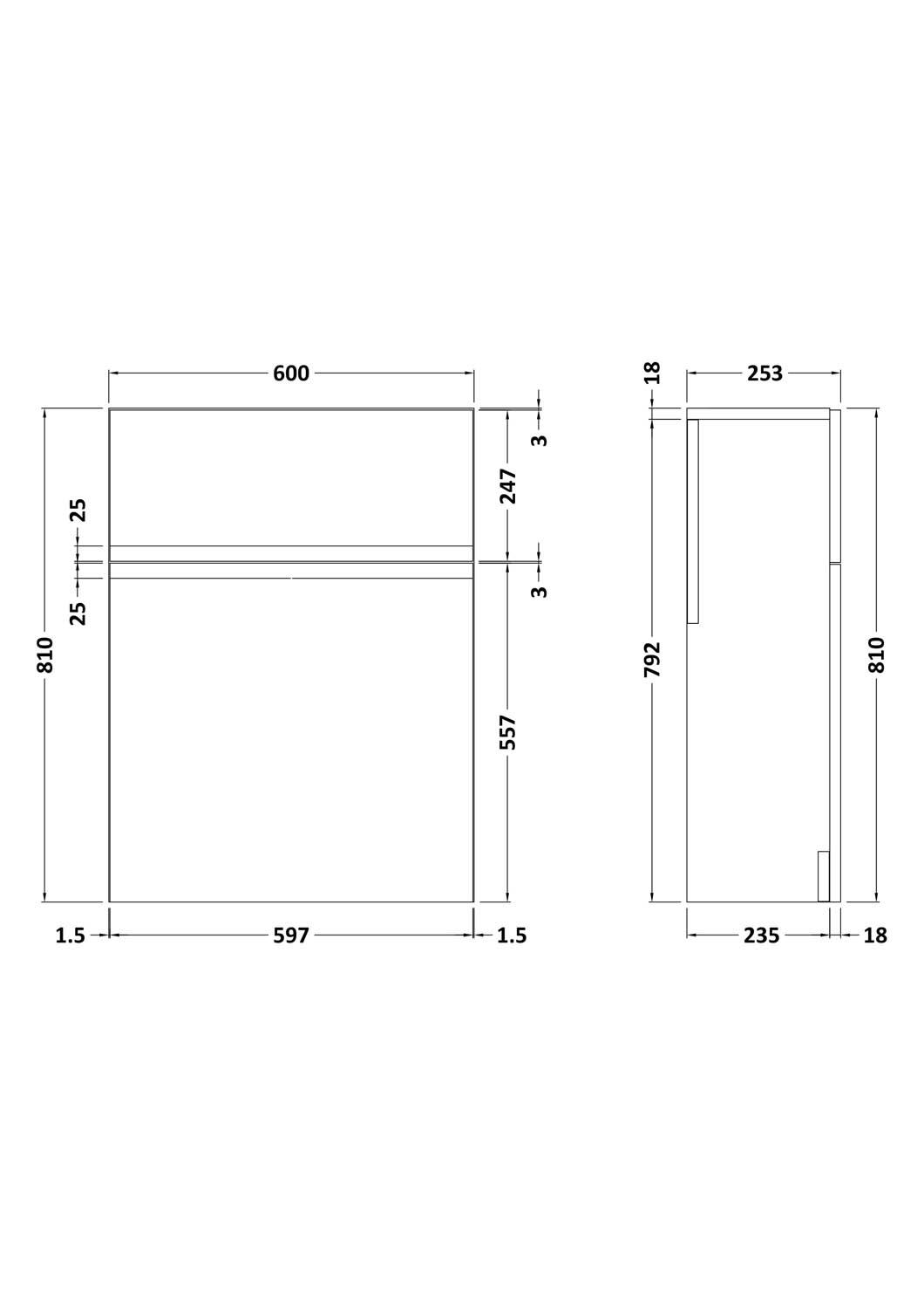 Hudson Reed Urban Green 500mm WC Unit Bathroom Furniture