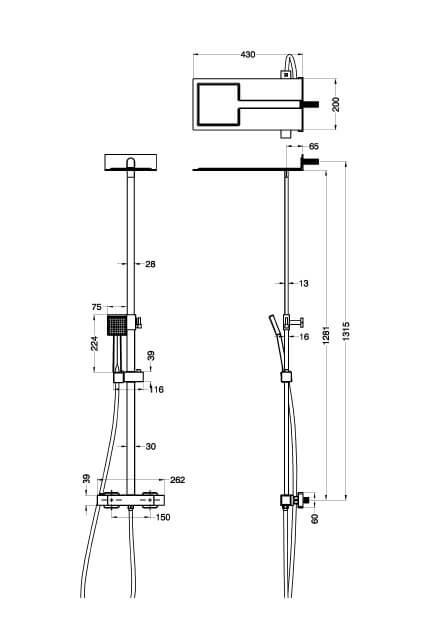 Jupiter Elegant Shower Thermostatic Shower Mixer Kit SK010