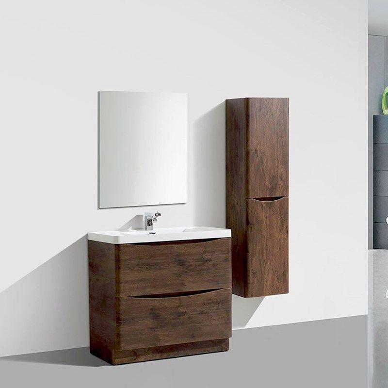 Jupiter Bali Chestnut Finish 900mm 2 Drawer Floorstanding Vanity Unit ...
