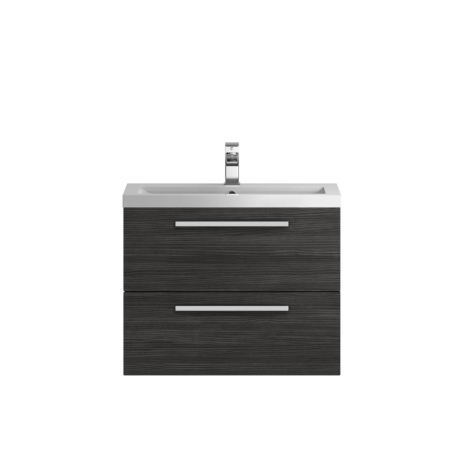 Hudson Reed Quartet Hacienda Black 720mm Vanity Unit & Basin Bathroom ...