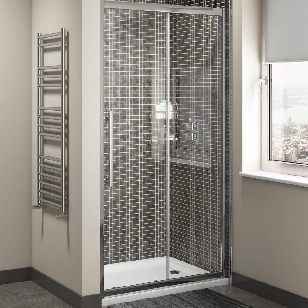 Jupiter 1200mm Sliding Shower Door Enclosure Rapid Fit - 8mm Easy Clean ...