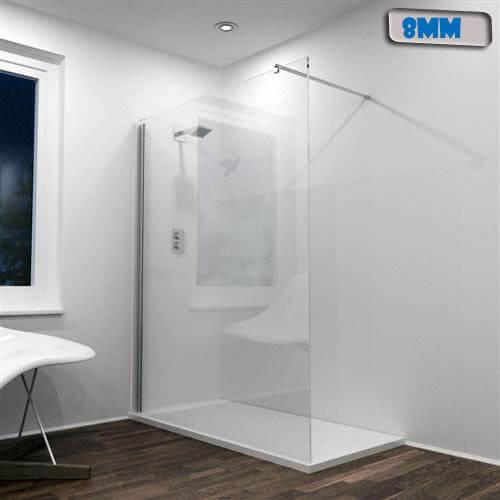 Jupiter 1200mm Wet Rooms Shower Screen Panel Silver