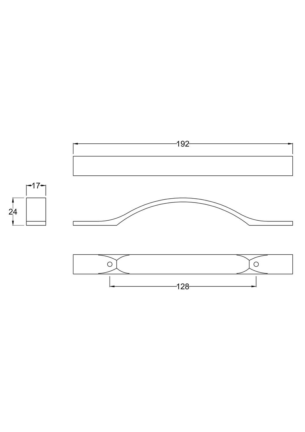 Hudson Reed Handles Chrome Strap Handle Bathroom Furniture