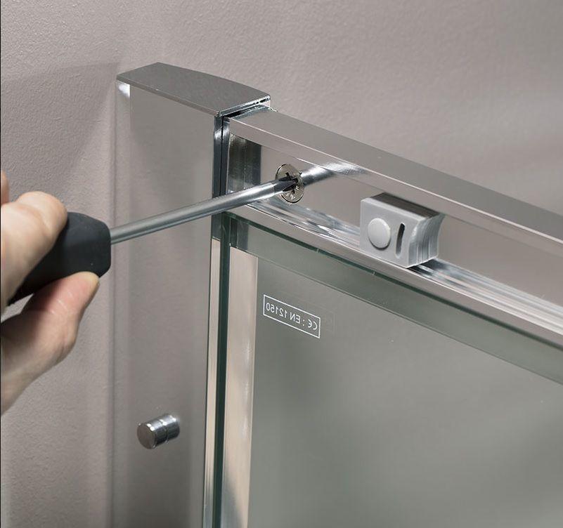 Jupiter 1200mm Sliding Shower Door Enclosure Rapid Fit - 8mm Easy Clean ...