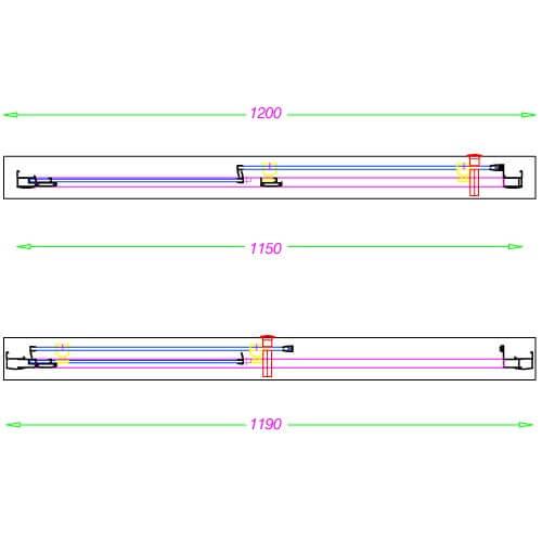 Jupiter 1200mm x 760mm Sliding Shower Door with Side Panel Shower ...